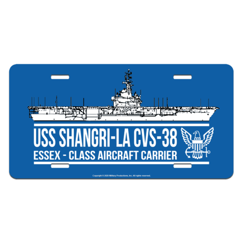 USS Shangri-La CVS-38 License Plate - US Navy Aircraft Carrier License ...