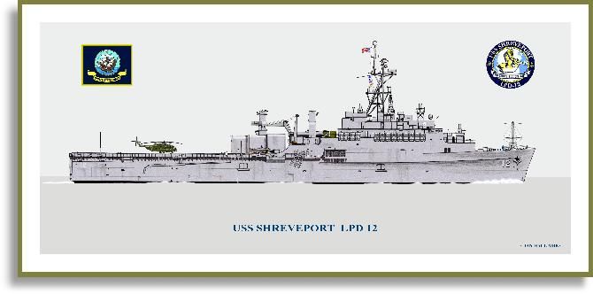 USS Shreveport LPD-12 Print - Amphibious S-Z - PriorService.com