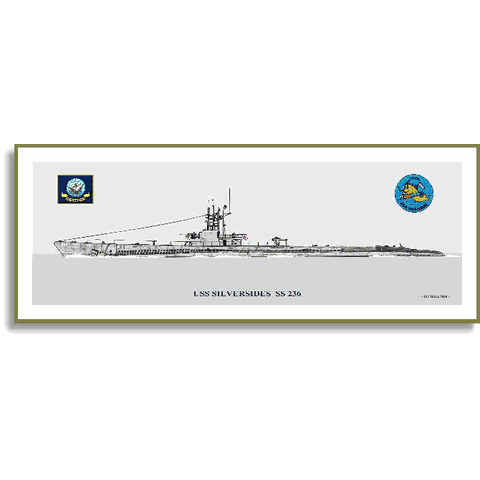 USS Silversides SS-236 in WWII Print - Submarines S-Z - PriorService.com