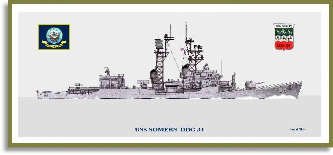 USS Somers DDG-34 Print - Destroyers S-T - PriorService.com