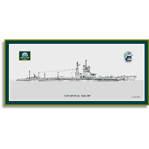 USS Spinax SSR-489 Print - Submarines S-Z - PriorService.com