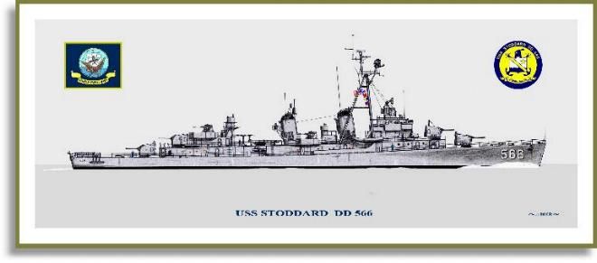 USS Stoddard DD-566 in 1950's Print - Destroyers S-T - PriorService.com