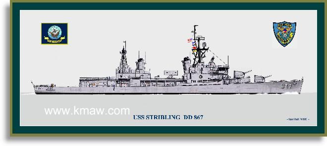 USS Stribling DD-867 in1960's Print - Destroyers S-T - PriorService.com