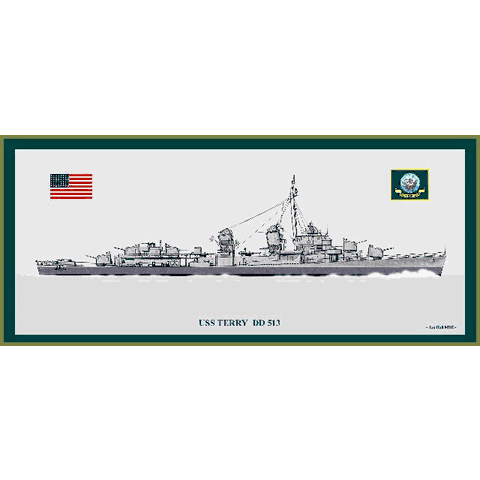 USS Terry DD-513 Print - Destroyers S-T - PriorService.com