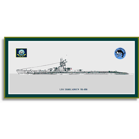 USS Threadfin SS-410 in WWII Print - Submarines S-Z - PriorService.com