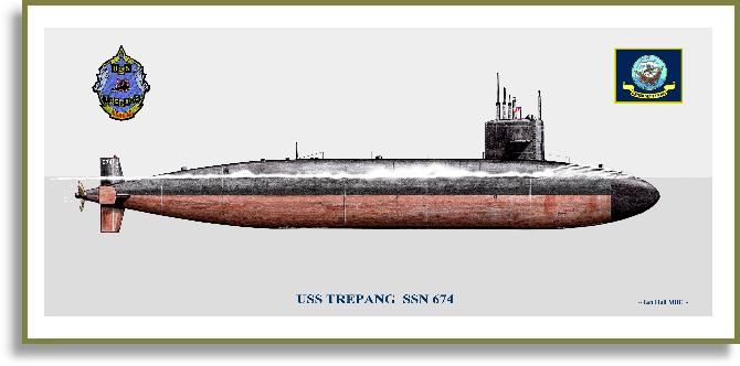 USS Trepang SSN-674 Print - Submarines S-Z - PriorService.com