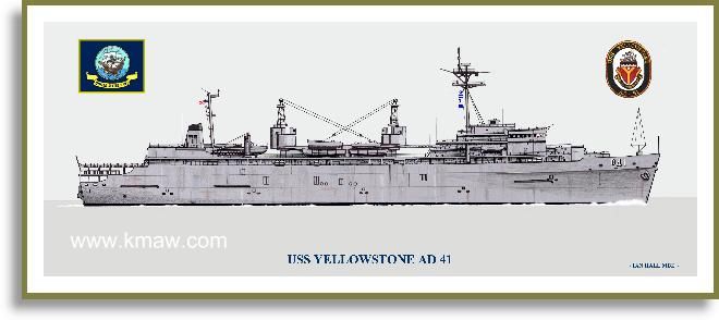 USS Yellowstone AD-41 Print - Other Ships U-Z - PriorService.com