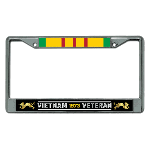 Vietnam Veteran 1973 License Plate Frame - New Vietnam Year License ...
