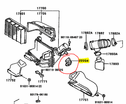 Toyota Supra OEM Electrical & Ignition Parts - OEM Toyota AFM Air Flow ...