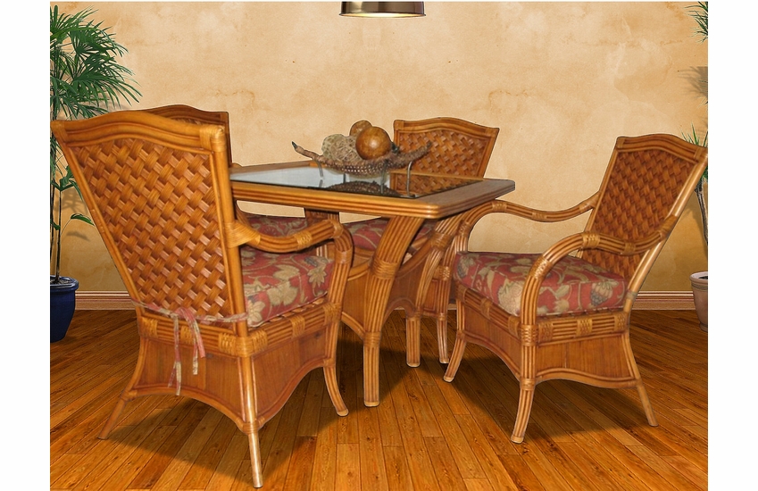 Rattan Dining Set of 5 - Bombay