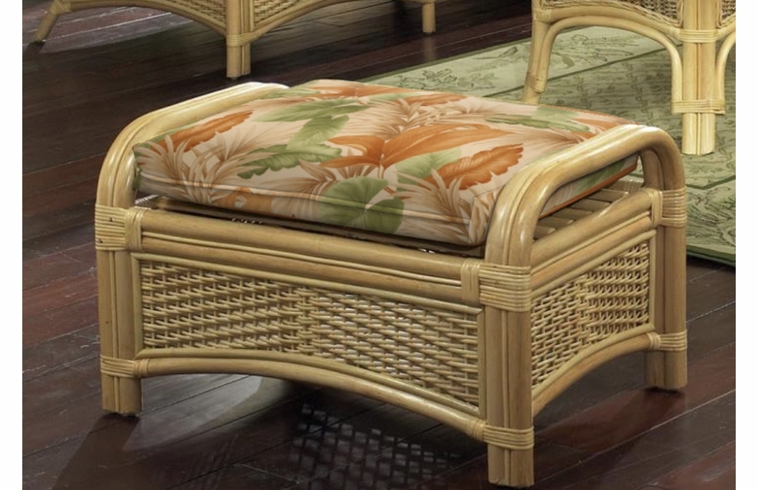 Rattan Ottoman - Tropical Breeze