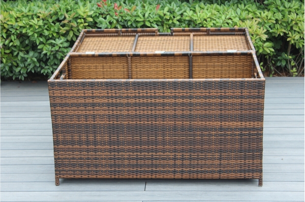 Outdoor Patio Wicker Furniture Cushion Storage Bin Deck Box