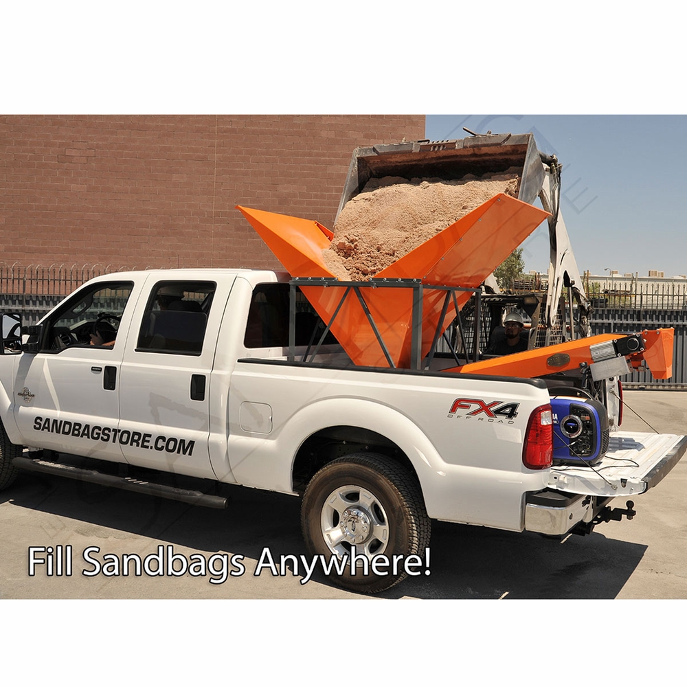 Truck or Floor Mounted Sandbag Filling Machine | Burcham Bagger Heavy ...