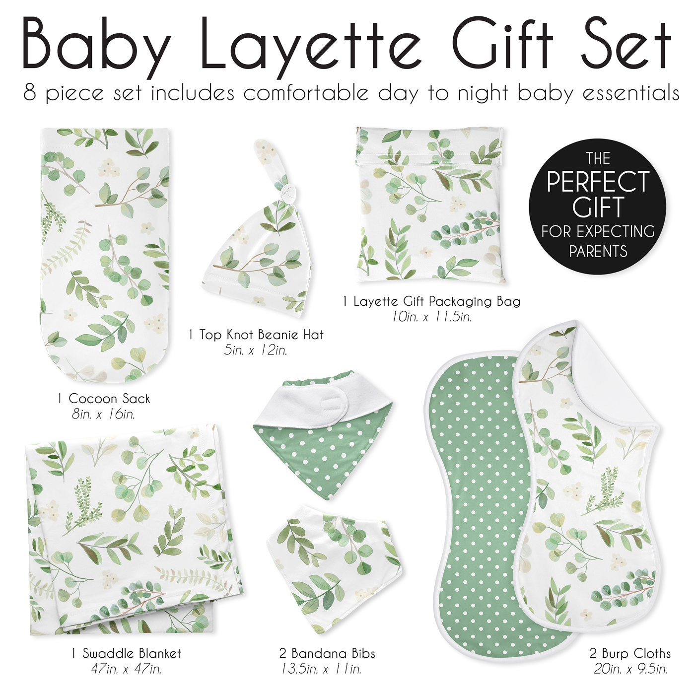 Botanical Collection Newborn Baby Layette Set
