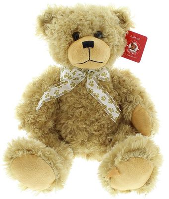 Ms Teddy Bear Scruffy Stuffed Bear; Tan Color Soft Cuddly Teddy Bear ...