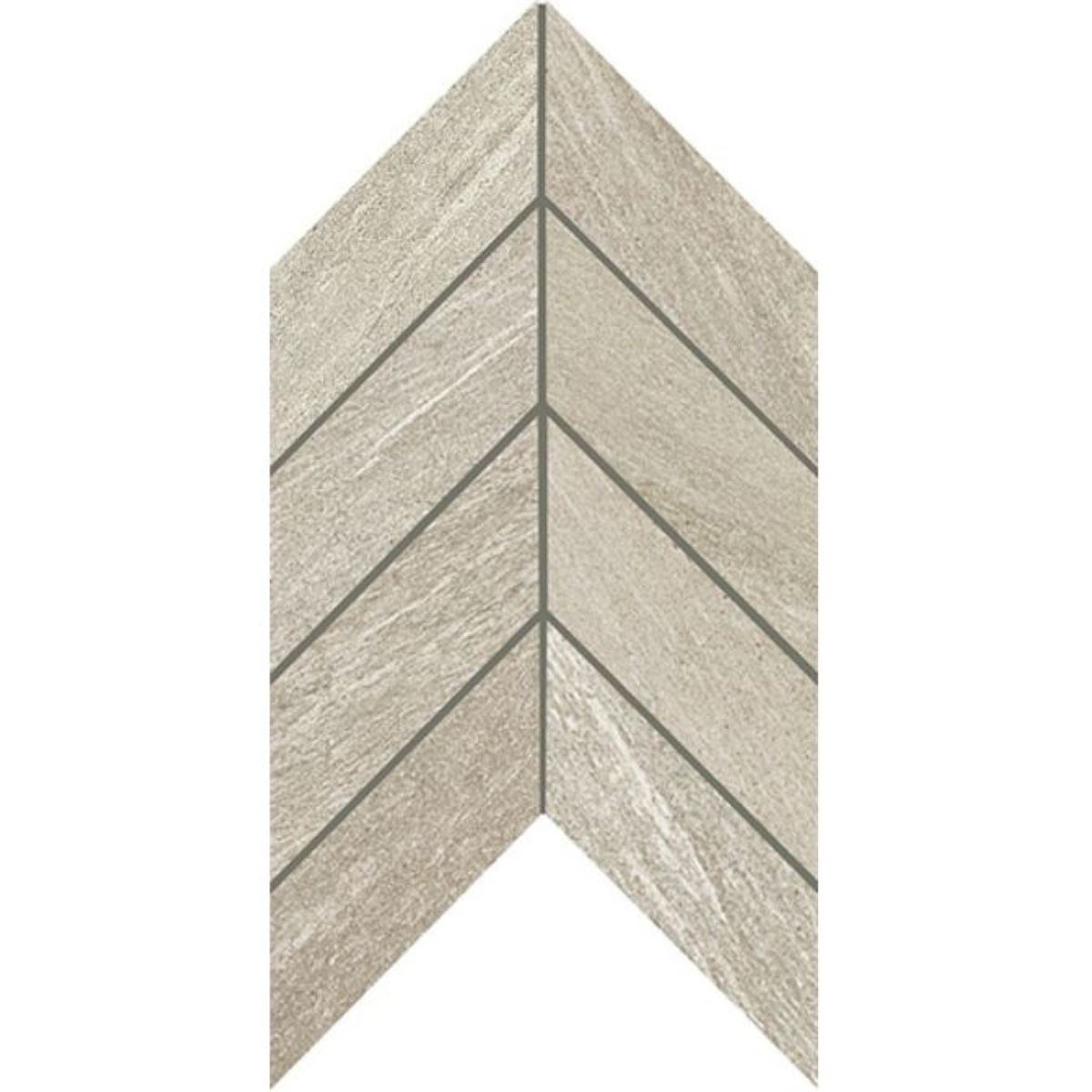 American Olean Montesano Chevron Mosaic Light Gray