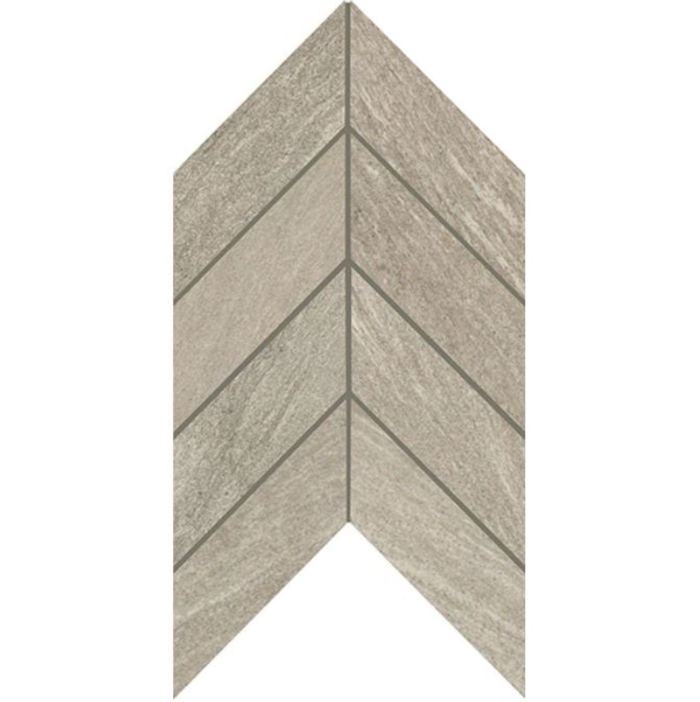 American Olean Montesano Chevron Mosaic Medium Gray