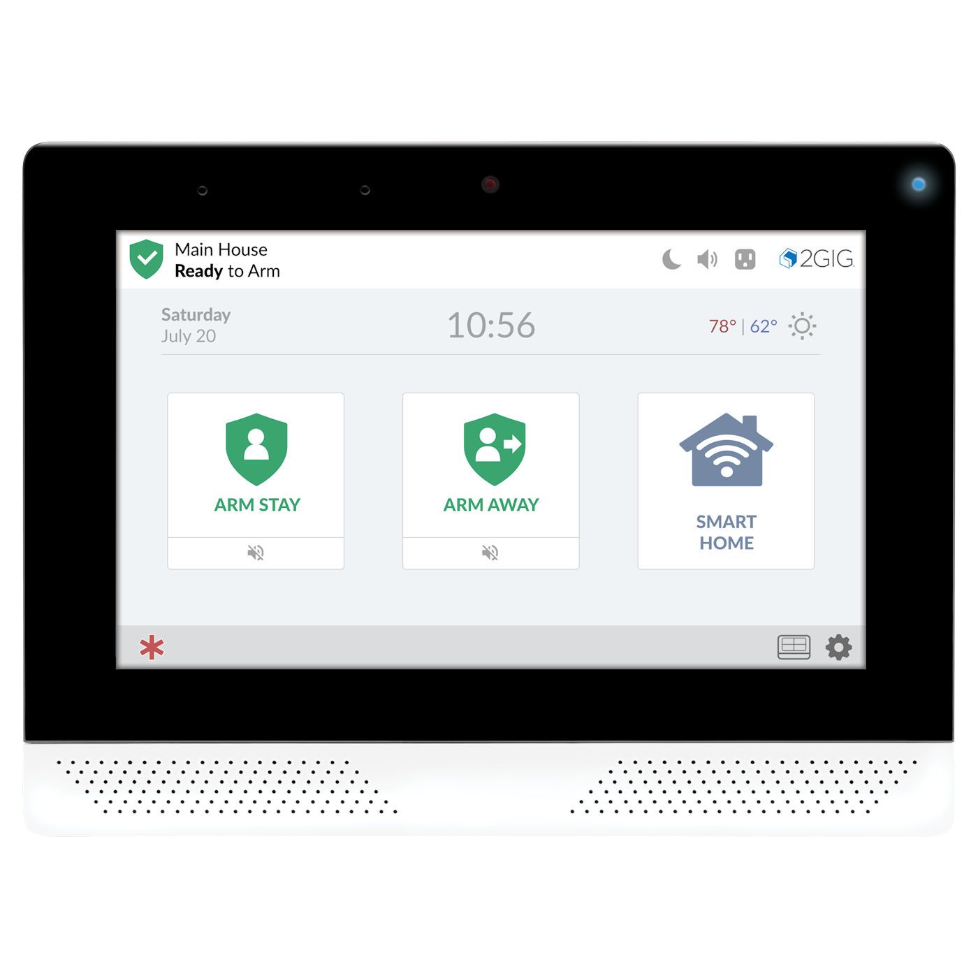 2GIG-EDG-RK - 2GIG Wireless Secondary Touchscreen Alarm Keypad (for ...