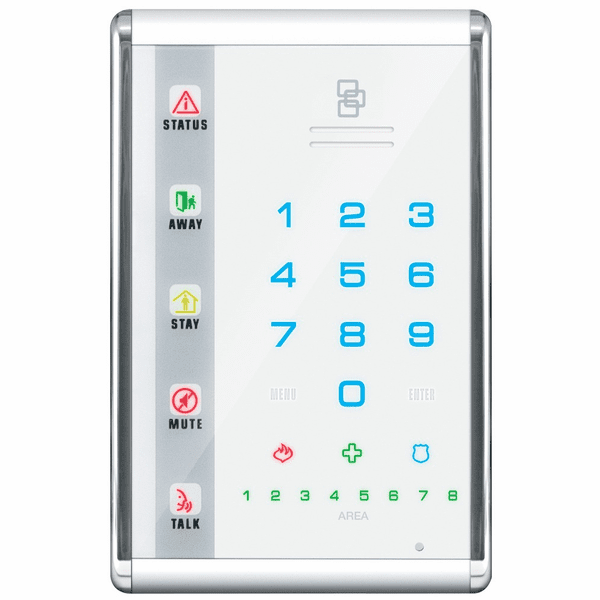 NX-1811E - GE Interlogix NetworX Hardwired Advanced Touch Vertical LED White Alarm Keypad (w ...
