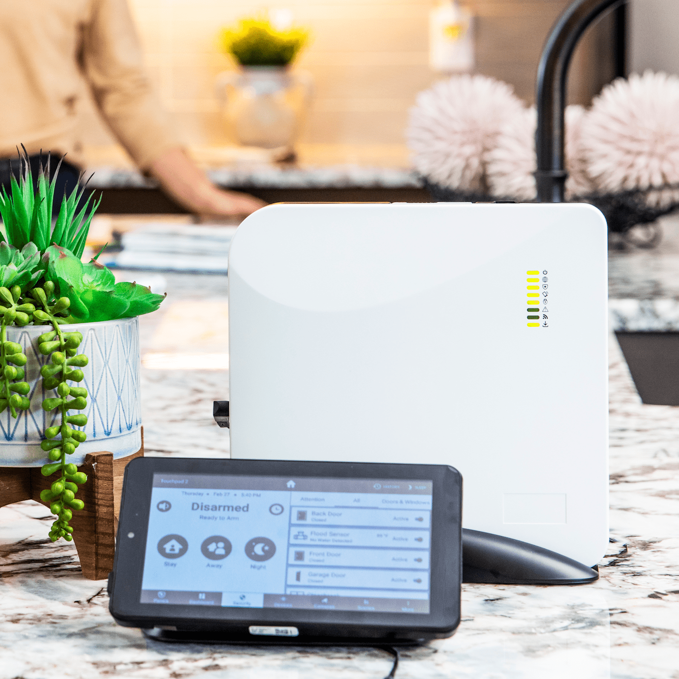 RE667B-R - Alula Wireless Slimline Touchscreen Black Alarm Keypad with ...