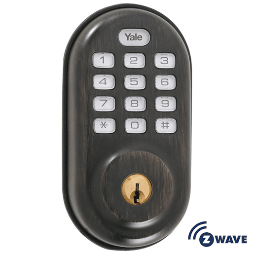YRD210ZW0BP - Yale Z-Wave Push Button Keypad Deadbolt (Bronze)