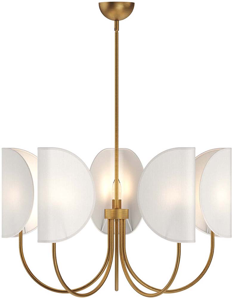 Alora Mood CH450732AGCW Seno Modern Aged Gold Mini Chandelier Lamp ...