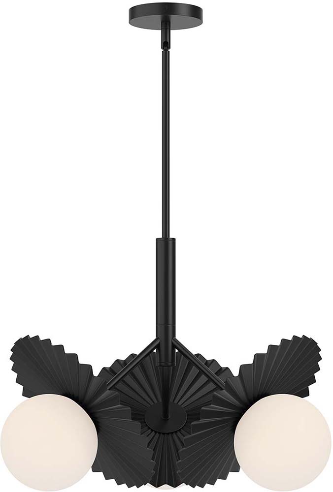 Alora Mood CH501322MBOP Plume Modern Matte Black 16" Mini Hanging ...