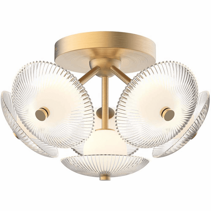 Alora Mood FM417606BGCR Hera Modern Brushed Gold LED Ceiling Lighting ...