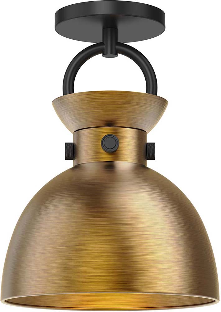 Alora Mood SF411309MBAG Waldo Matte Black / Aged Gold Ceiling Light ...