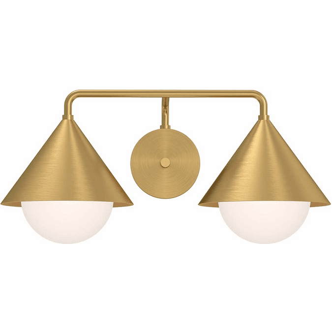 Alora Mood VL485221BGOP Remy Contemporary Brushed Gold 2-Light Vanity ...