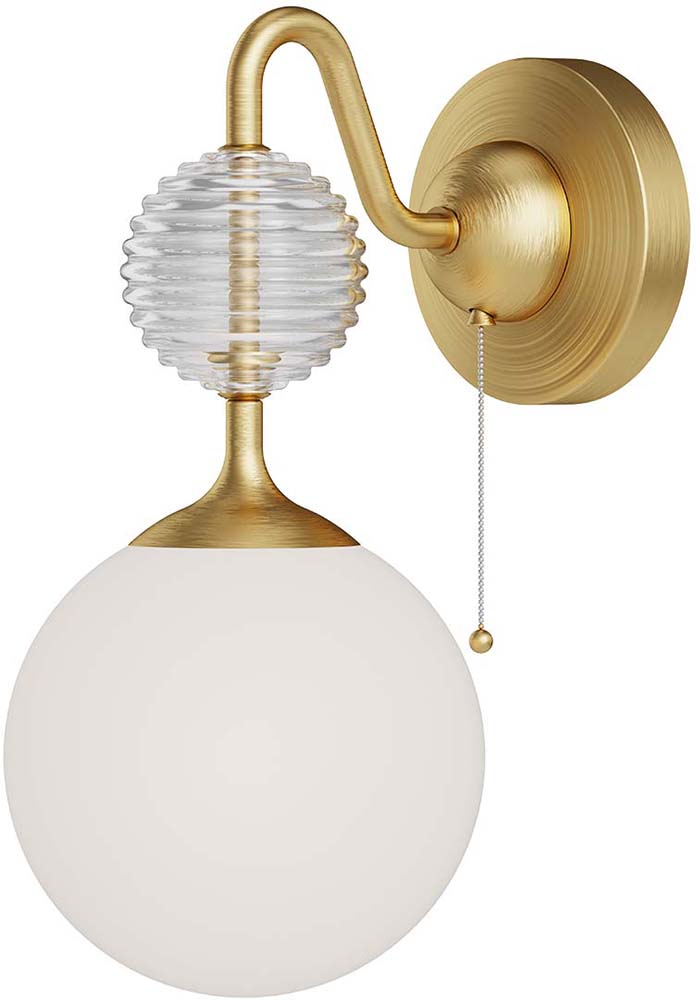Alora Mood WV415306BGOP Celia Contemporary Brushed Gold Wall Light ...