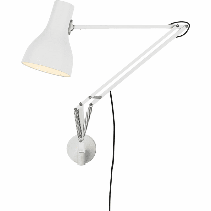 Anglepoise 32669 Type 75 Contemporary Alpine White LED Swing Arm Wall ...