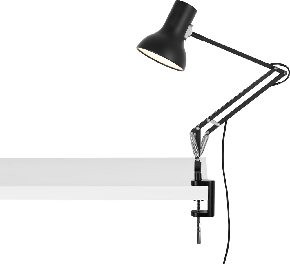 Anglepoise 32713 Type 75 Contemporary Jet Black LED Mini Desktop Lamp w ...