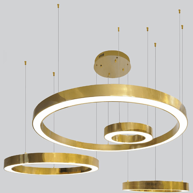 Avenue Lighting HF4444-PB Aria Modern Polished Brass LED Multi Hanging ...