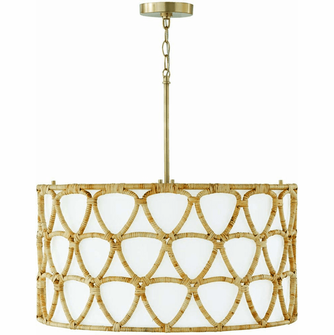 Capital Lighting 347241MA Tulum Modern Matte Brass 24.5" Drum Hanging ...