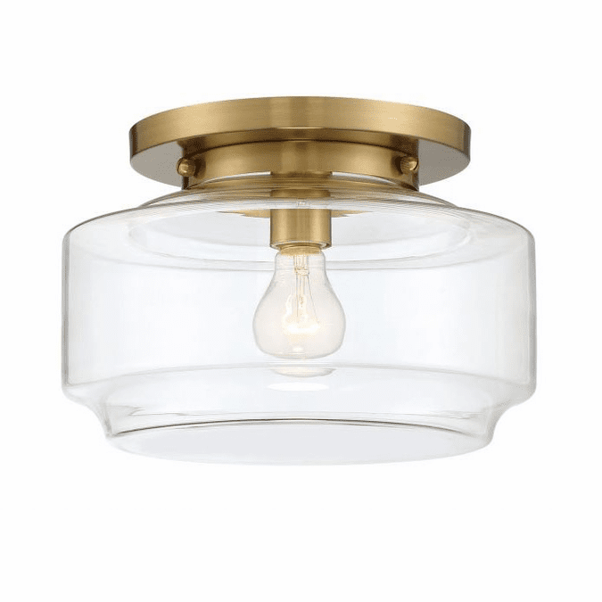 Craftmade X3112-SB Peri Modern Satin Brass 12" Ceiling Light Fixture ...