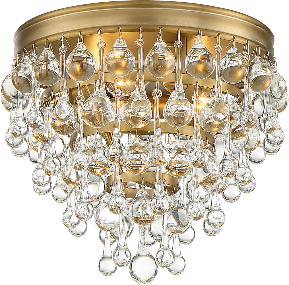 Crystorama 135-VG Calypso Vibrant Gold Ceiling Light Fixture - CRY-135-VG