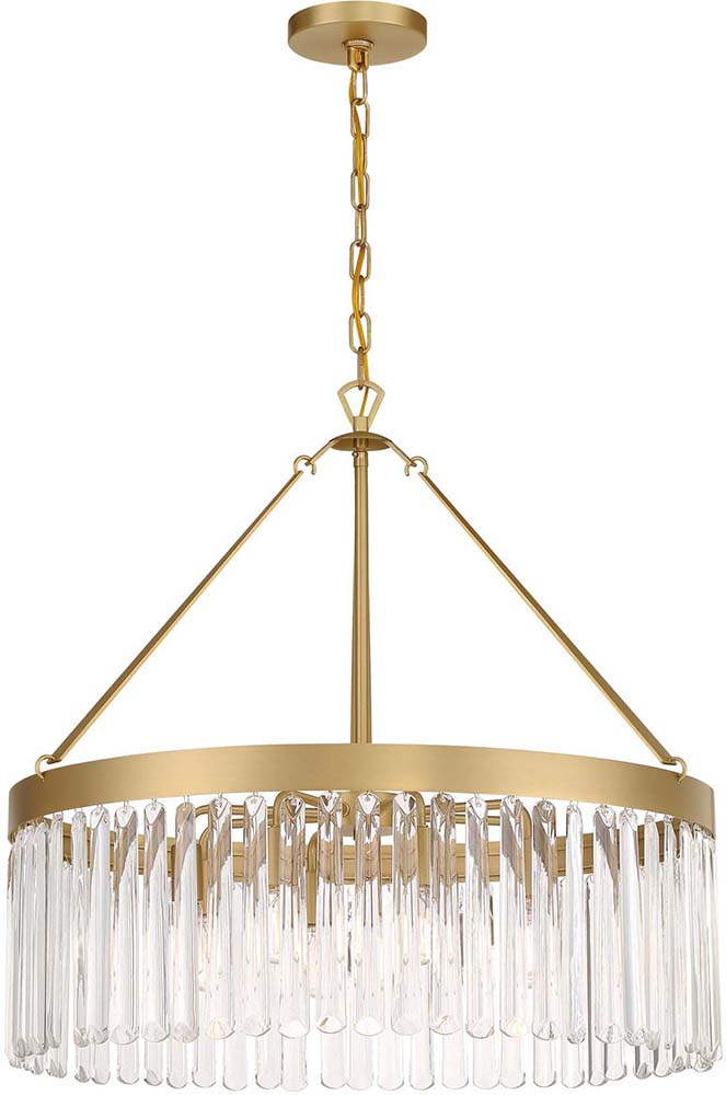 Crystorama EMO-5406-MG Emory Crystal Modern Gold Hanging Pendant ...
