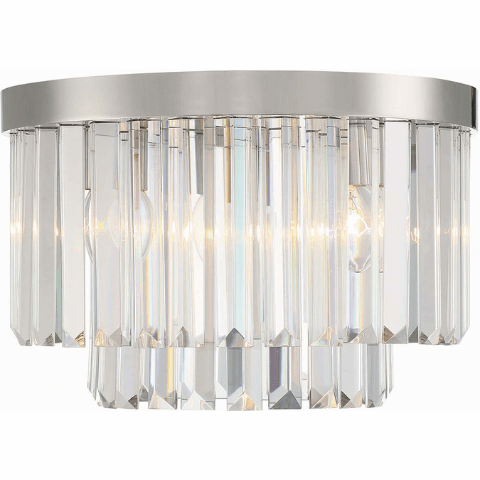 Crystorama HAY-1400-PN Hayes Crystal Polished Nickel Ceiling Light ...