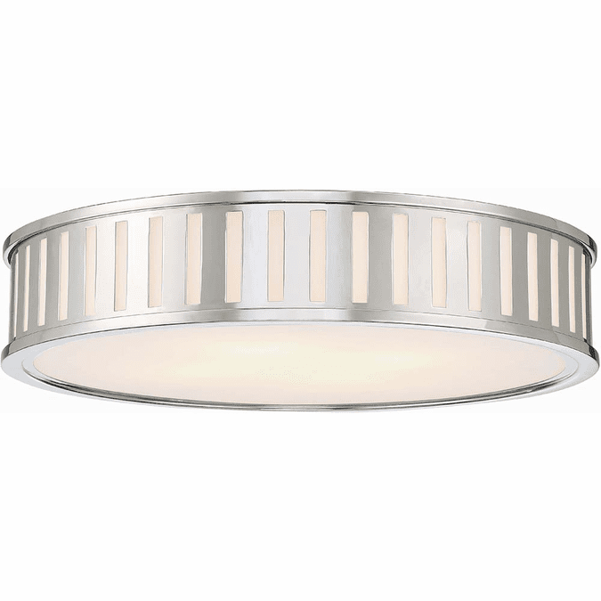 Crystorama KEN-8305-PN Kendal Polished Nickel Flush Mount Light Fixture ...