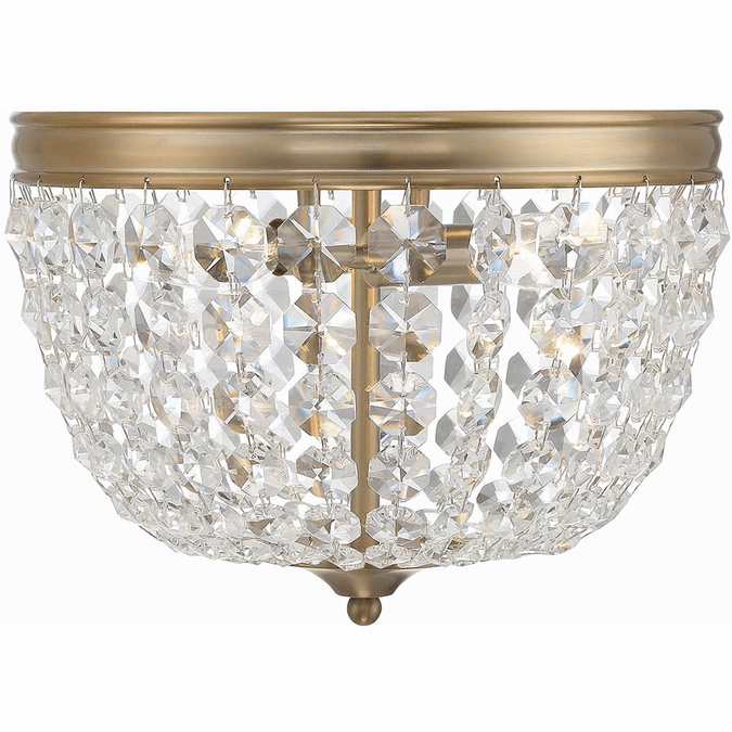 Crystorama NOL-312-VG-CL-MWP Nola Crystal Vibrant Gold 11.5" Home ...