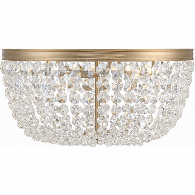Crystorama NOL-320-VG-CL-MWP Nola Crystal Vibrant Gold 20" Ceiling ...