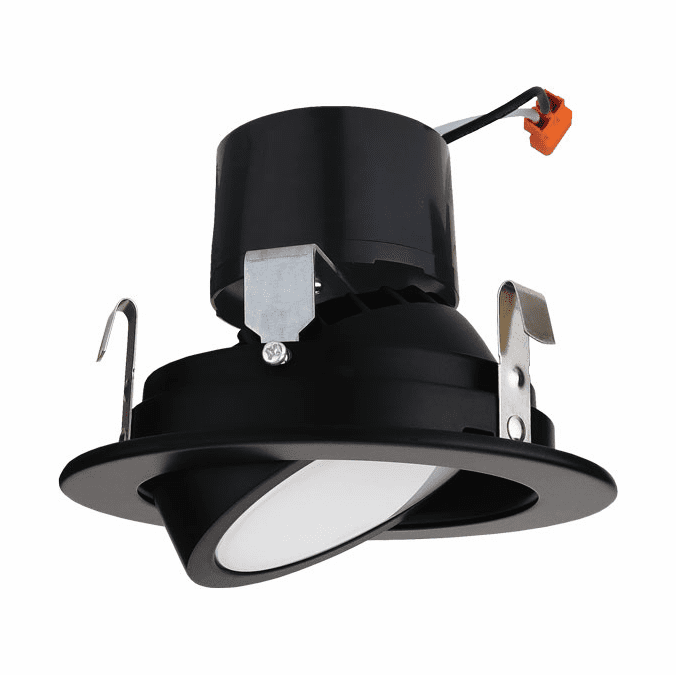 Elco EL416CT5B Modern Black 4 Inch Adjustable Gimbal LED Can Light ...