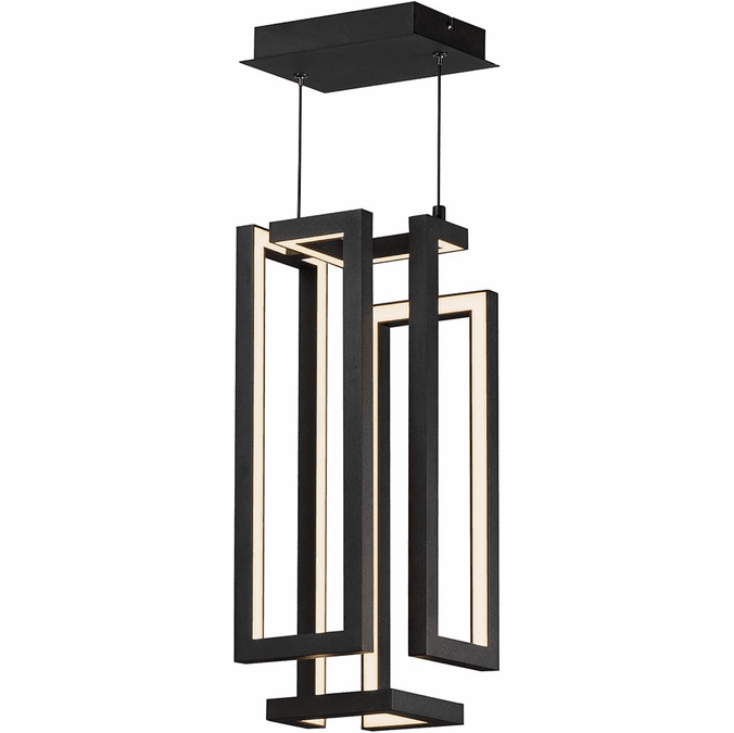 ET2 E21261-BK Penrose Modern Black LED Foyer Lighting Fixture - ET ...