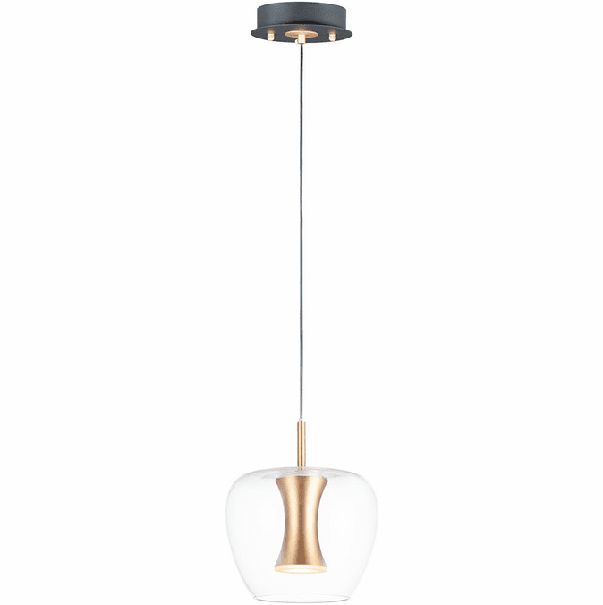 ET2 E24162-18BKGLD Newton Modern Black / Gold LED Mini Drop Lighting ...