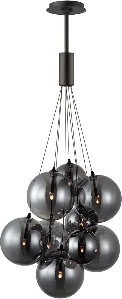ET2 E25087-142BK Burst Modern Black LED Multi Hanging Pendant Lighting ...