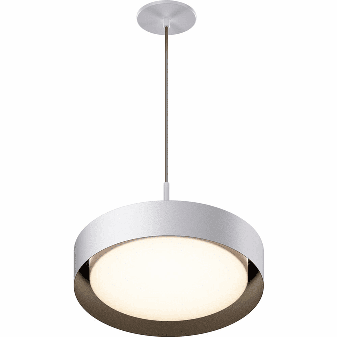ET2 E51013-WTBK Echo Contemporary White / Black LED 16" Hanging Light ...