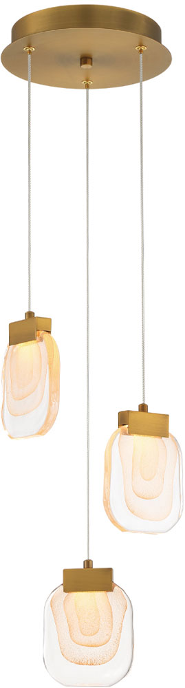 Eurofase 38042-010 Paget Contemporary Gold LED Multi Drop Lighting ...