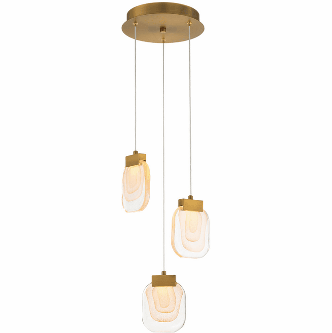 Eurofase 38042-010 Paget Contemporary Gold LED Multi Drop Lighting ...