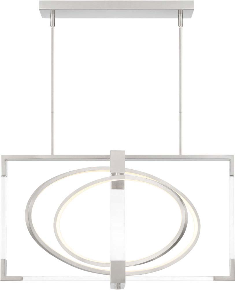 George Kovacs P2267-084-L Double Take Modern Brushed Nickel LED Kitchen ...